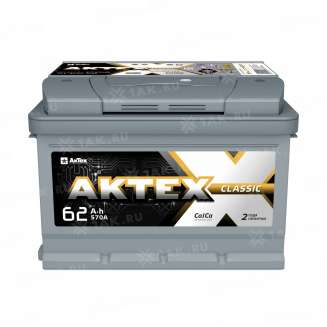 Купить аккумулятор AKTEX (62 Ач) 620 A, 12 V Прямая, L+ арт.ATC 62-3-L ...